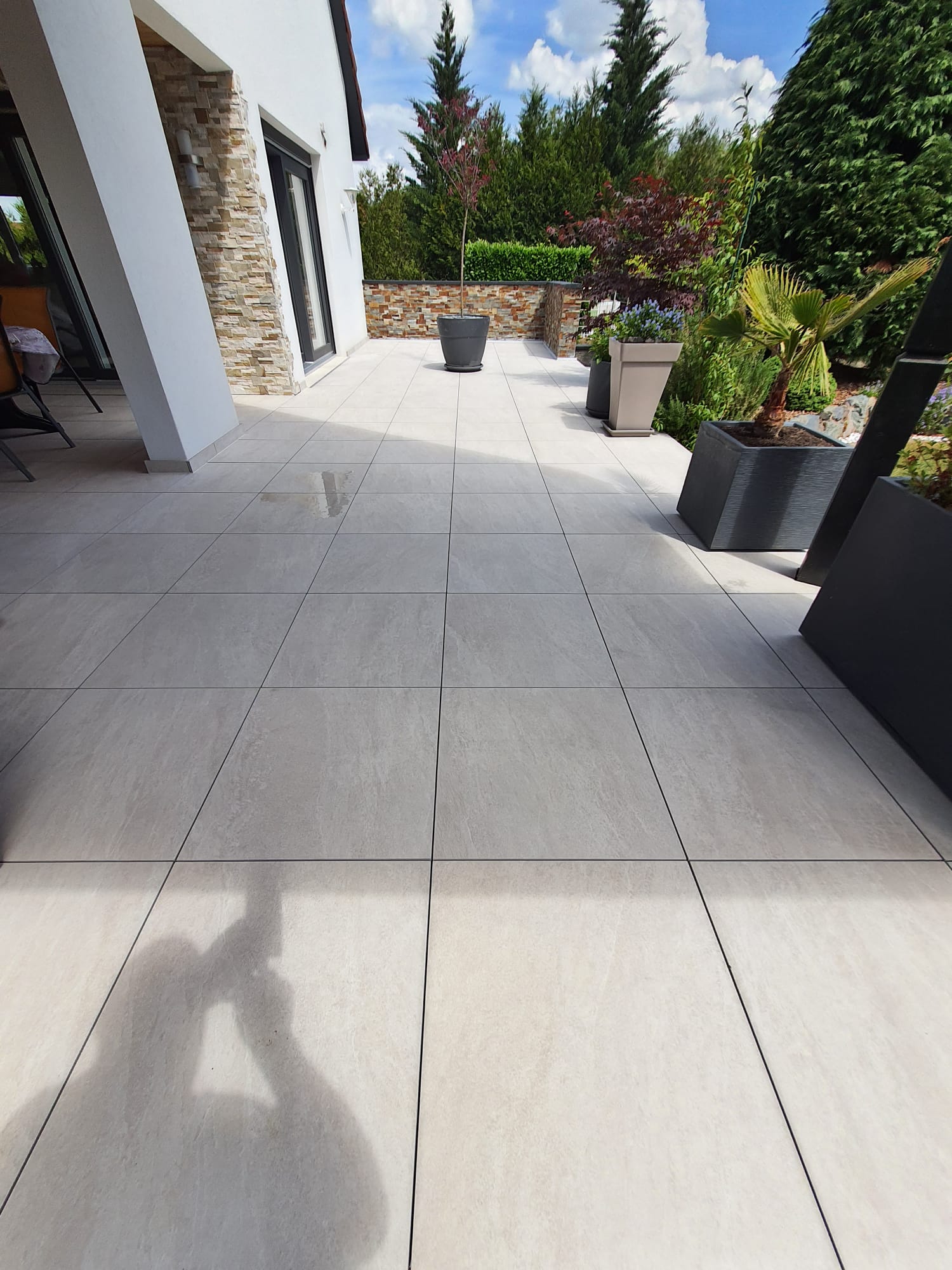 Terrasse dalles sur plots à Rosheim - Agencement Fritz