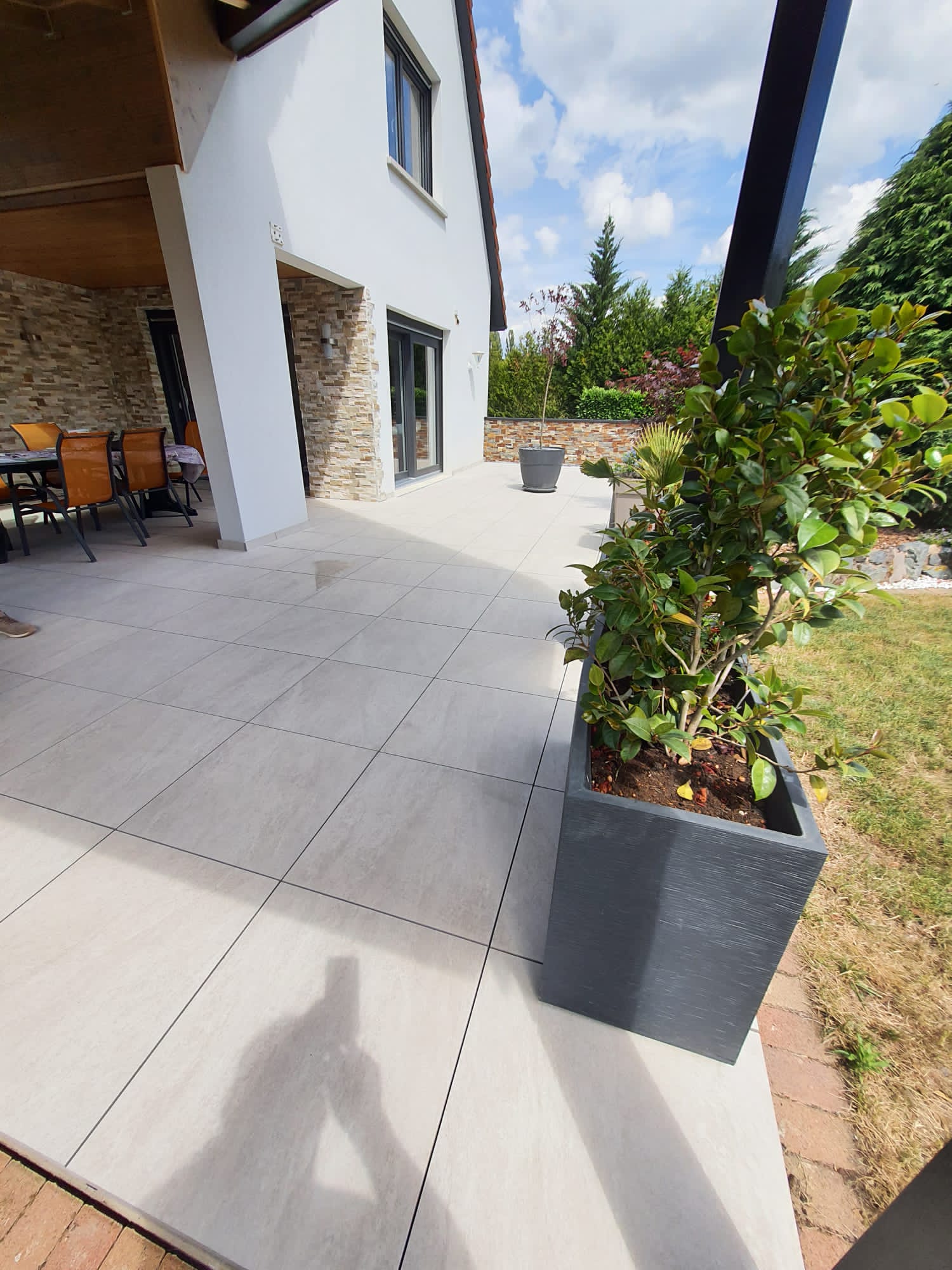 Terrasse dalles sur plots à Rosheim - Agencement Fritz